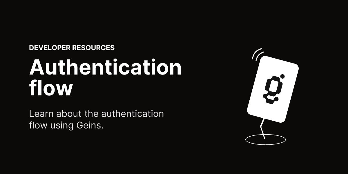 Authentication flow - Geins Commerce Backend